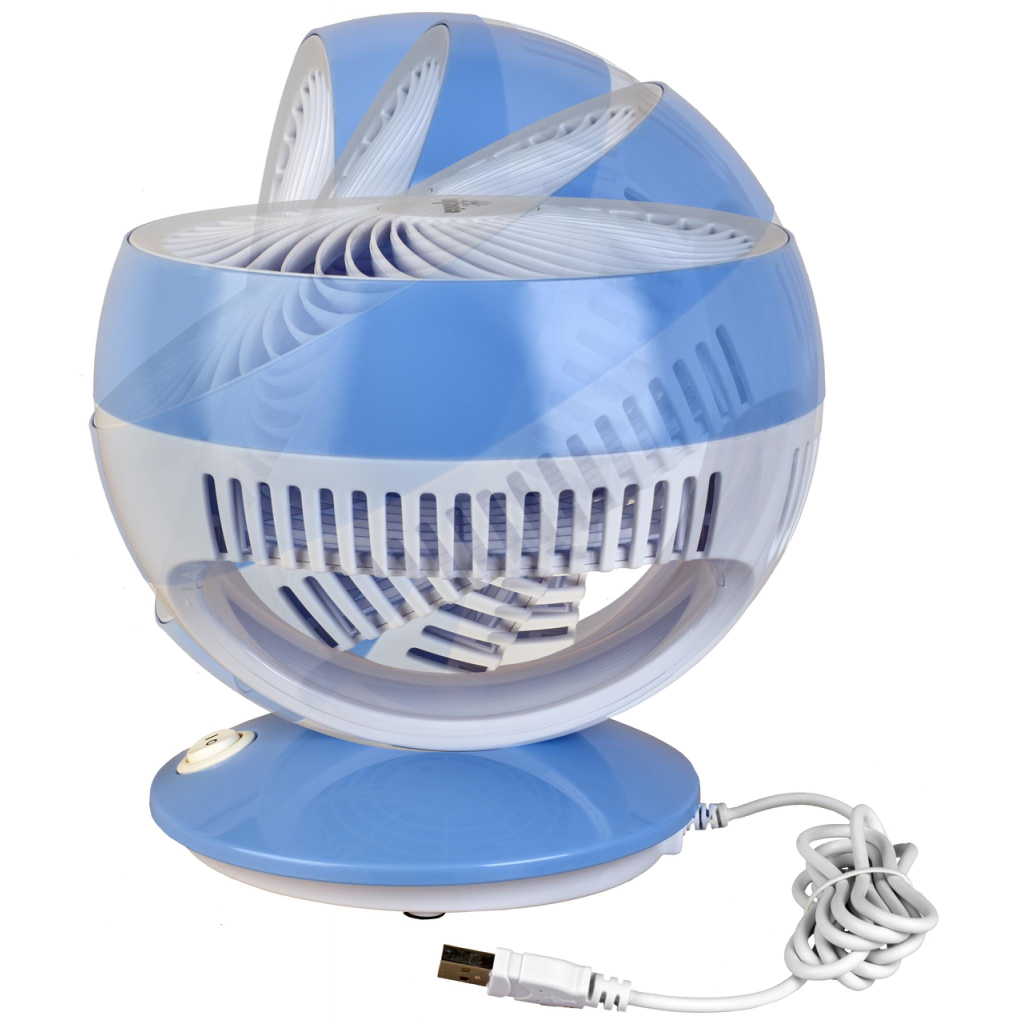 USB 6" Desk Fan - Blue